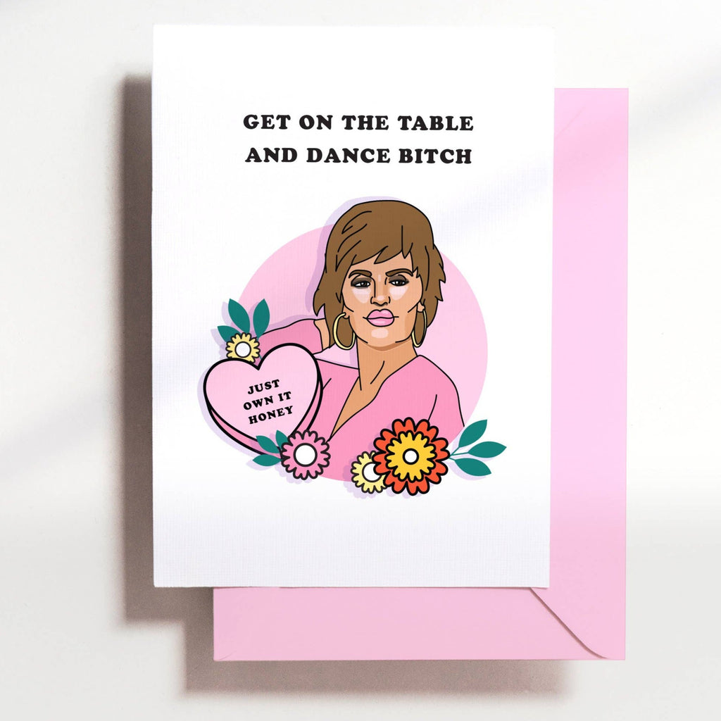 'Get On the Table...' Lisa Rinna RHOBH Card – Manitou Candle Co.