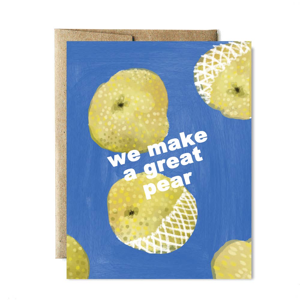 'We Make A Great Pear' Asian Pear Card – Manitou Candle Co.