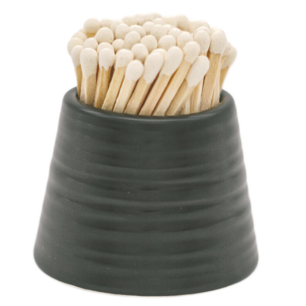 Small Match Holder with Striker On Bottom (in Black) – Manitou Candle Co.